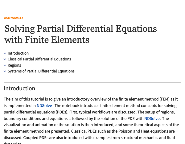 Wolfram FEM: Finite Element Method